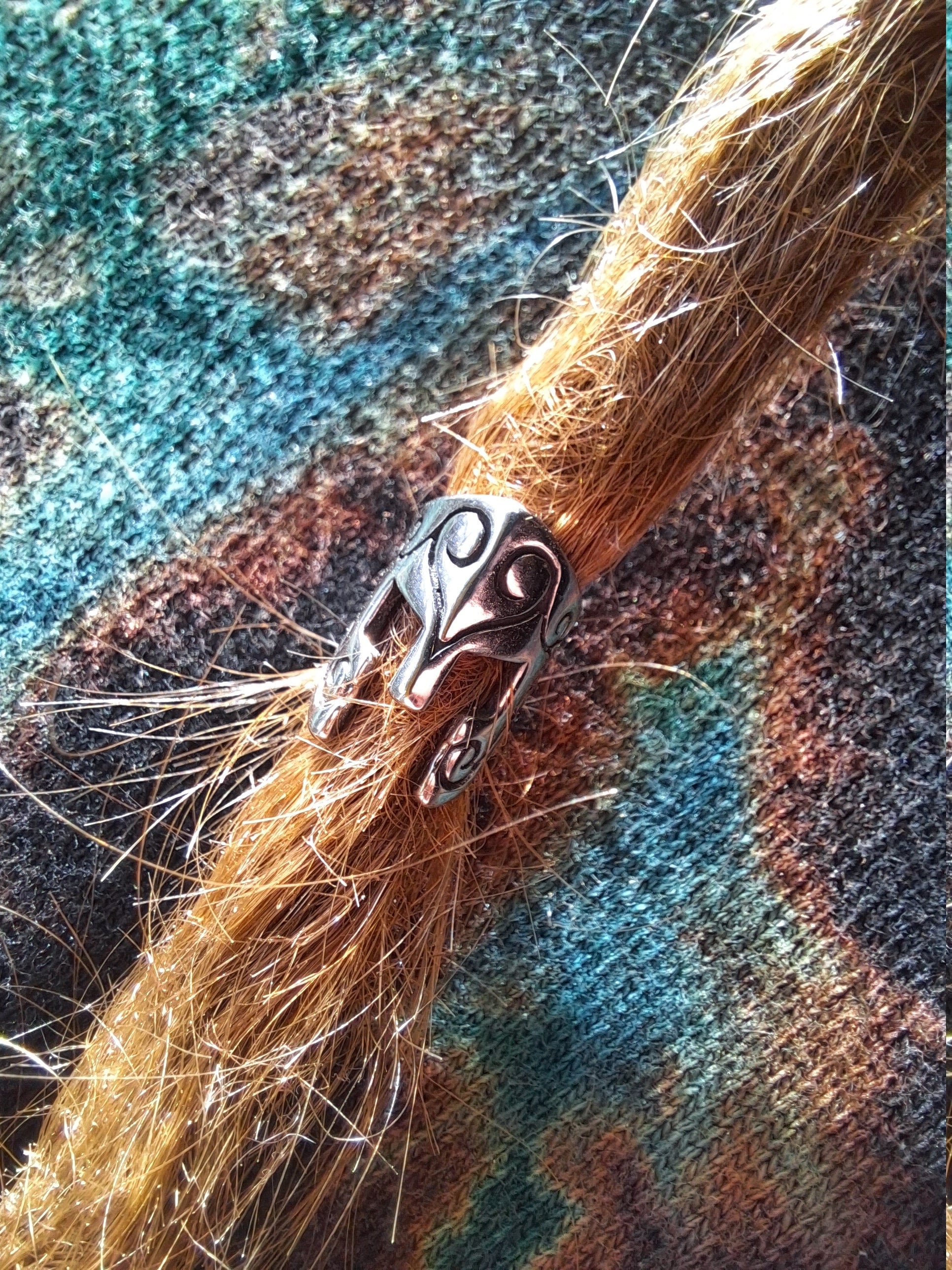 Celtic helmet dread lock beads or Viking beard beads 5mm bead hole, 4E ...